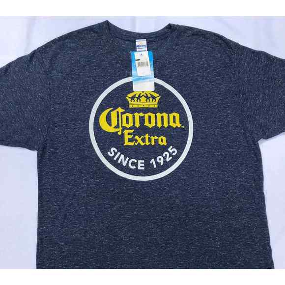 Corona | Shirts | Corona Extra Tshirt Size L Unisex Blue Graphic Tee ...